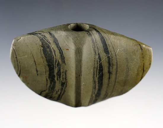 3 11/16" Butterfly Bannerstone with restoration to wing tip. Spencer Co ...