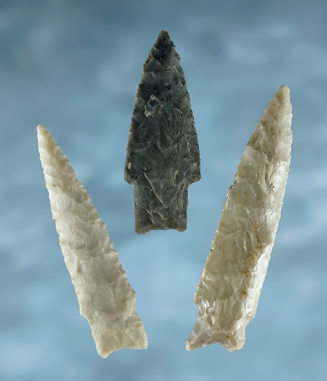 Set of 3 Darl points made from Edwards Plateau Chert. Central Texas ...