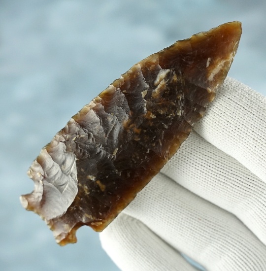 3 9/16" Simonsen-Long Creek - Knife River Flint. Found in Lyon Co., Iowa. Rogers COA. | Art ...