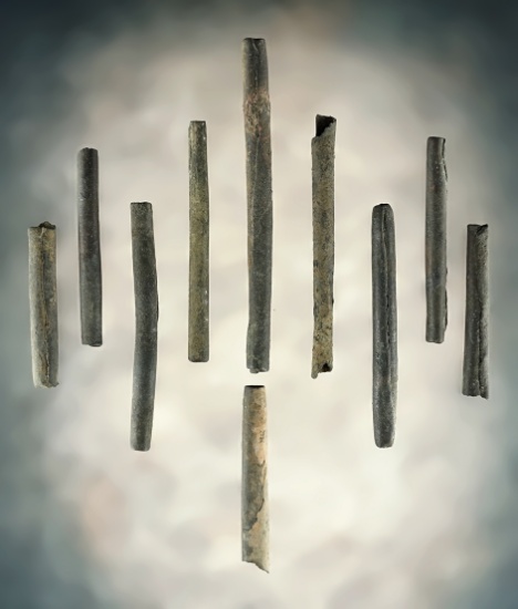 Set of 10 rolled Copper Tube Beads found in 1956 in the Columbia River ...