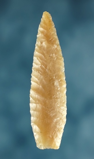 Transverse-oblique flaking on this 2 1/16" Constricted Base Paleo Point ...