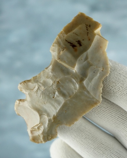 3 1/16" Hafted Shaft Scraper made from Flint Ridge Flint. Found in ...