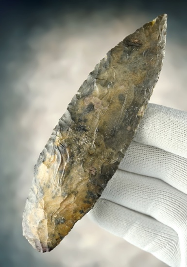 5 3/8" Adena Blade found in Boone Co., Missouri by Jim Bruce. COA's. Ex ...