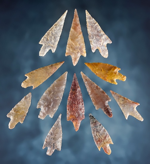 Set of 12 quality Stemmed Neolithic Points found in the Northern Sahara ...