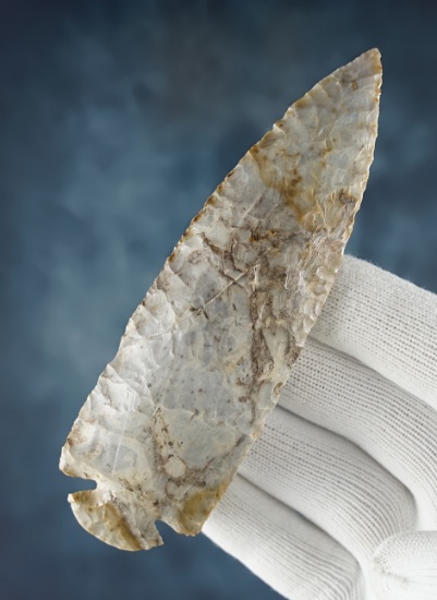 4 15/16" Flint Ridge Flint Dovetail found in Delaware Co., Ohio. Minor ...