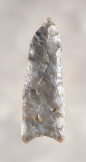 1 5/8" Plainview made from high grade gray Flint. Found in Illinois. Ex ...