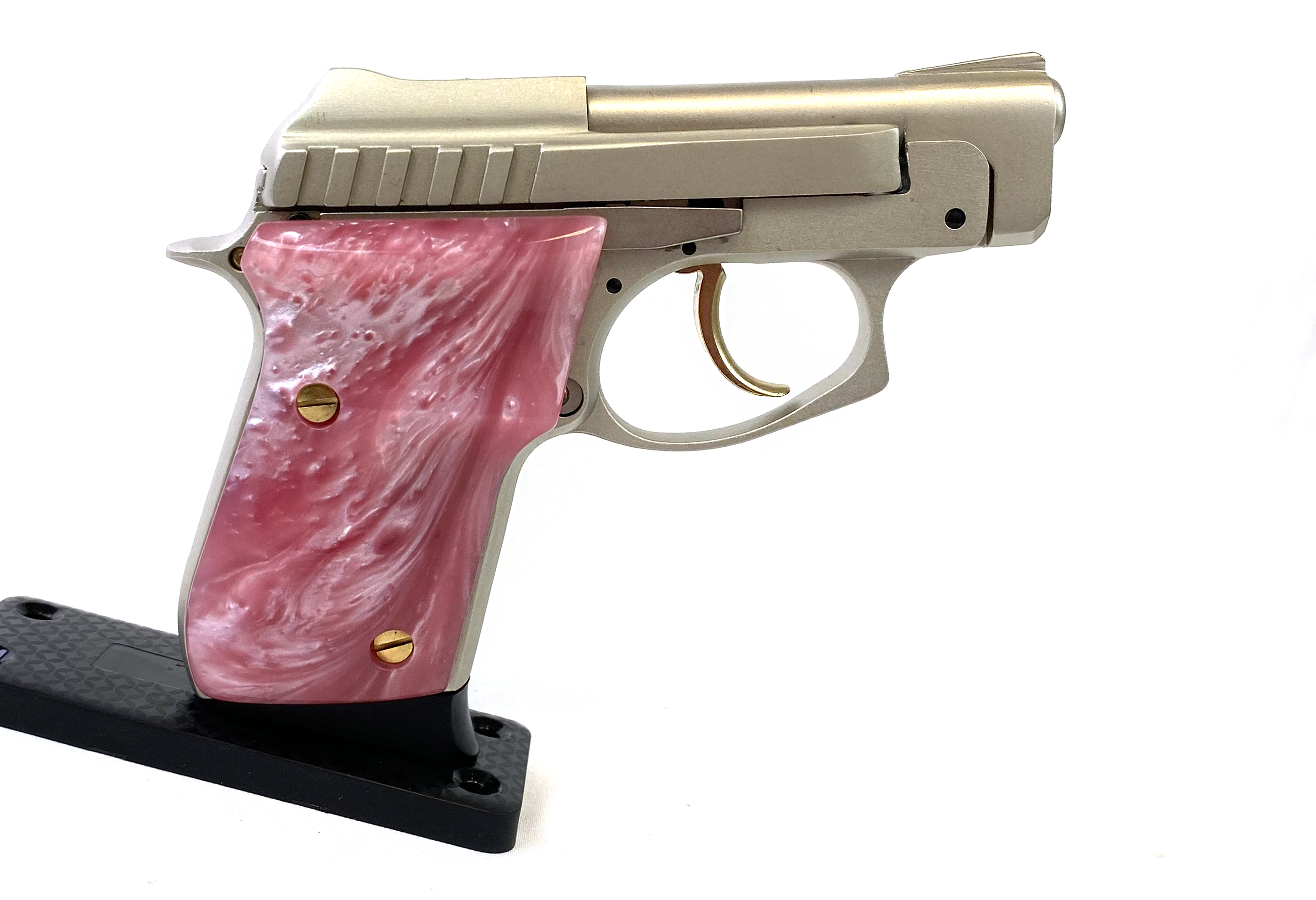 Pink Gun With Pearl Handle