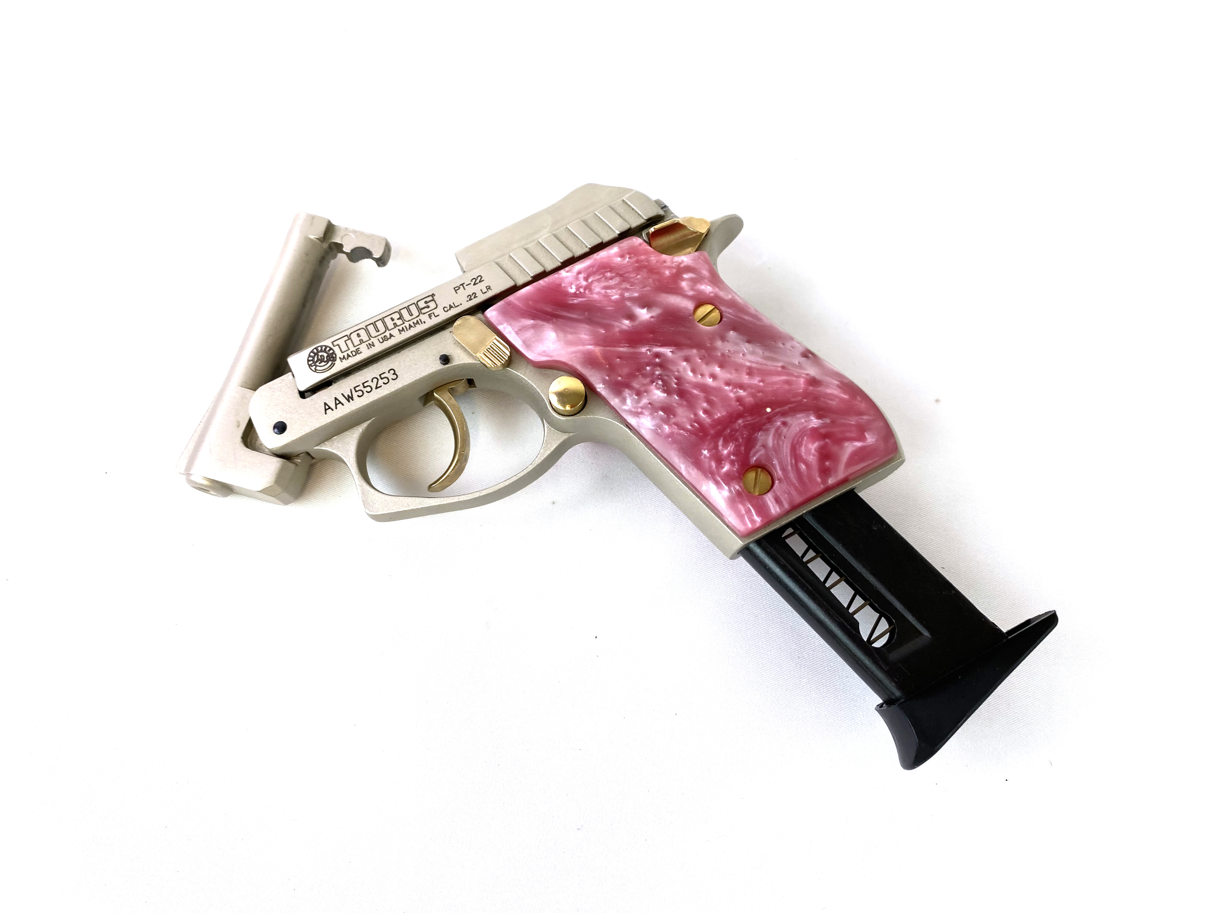Pink Gun With Pearl Handle