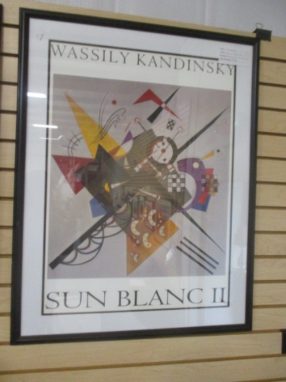 Framed and Matted "Sun Blanc II" by Sassily Kandinsky | Online Auctions ...