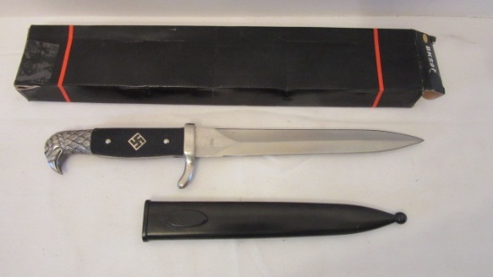 Eagle Head Dagger in Metal Sheath with Swastika Emblem on Handle with ...