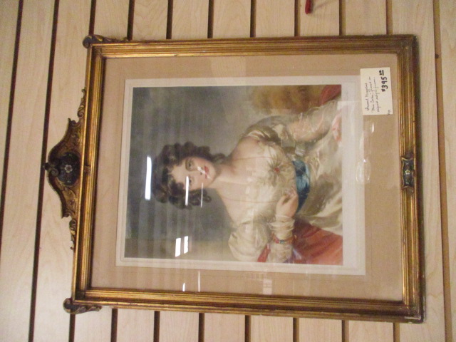 Framed Mezzotint 'Miss Croker' in Antique | Proxibid