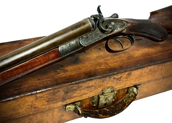 Cased Excellent & Engraved Antique W.W. Greener 10 GA. SXS Double ...