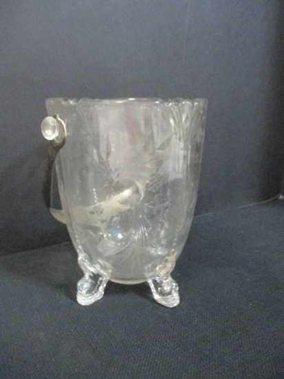 Heisey Queen Ann Dolphin Footed Ice Bucket w/Handle | Online Auctions ...