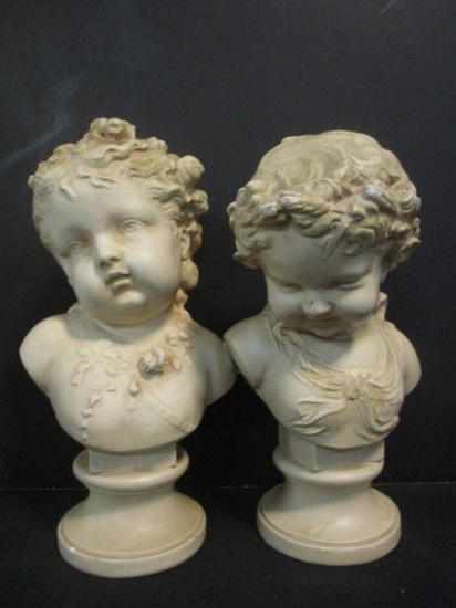 Alexander Backer Boy and Girl Sculpted Busts | Online Auctions | Proxibid
