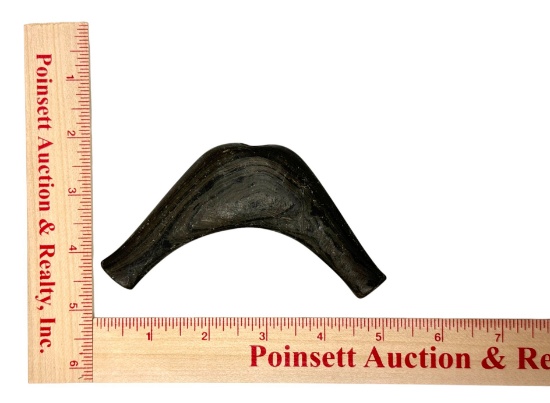 Banded Slate Lunate/Crescent Bannerstone from Ohio | Online Auctions ...