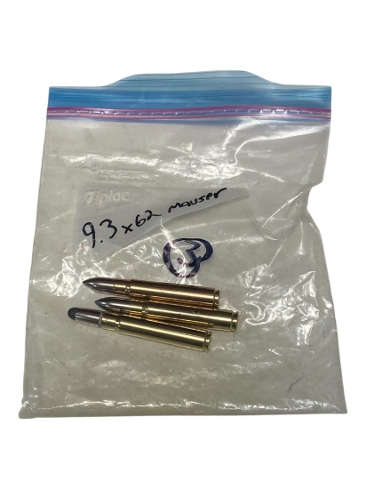 3rds. of 9.3x62 MAUSER DWM Factory Ammunition | Guns & Military ...