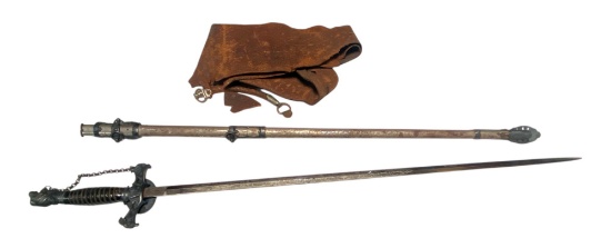 Late 19th Century Knights of Pythias FCB Sword with Leather Cover ...