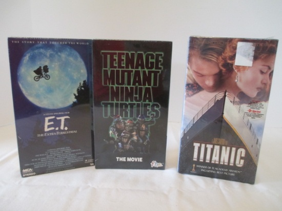 Sealed VHS 1982 "E.T. The Extra-Terrestrial", 1985 "Teenage Mutant ...