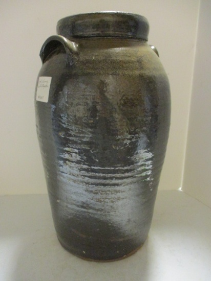 Vintage Brown Glaze 5 Gallon North Augusta, Ga. Churn with Finger Tab ...
