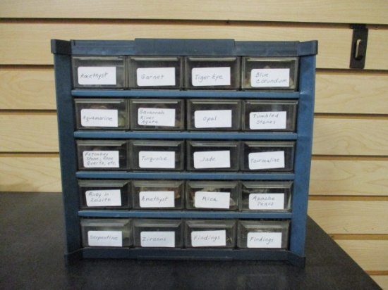 Collection Box with 20 Drawers of Gemstones and Findings | Art ...