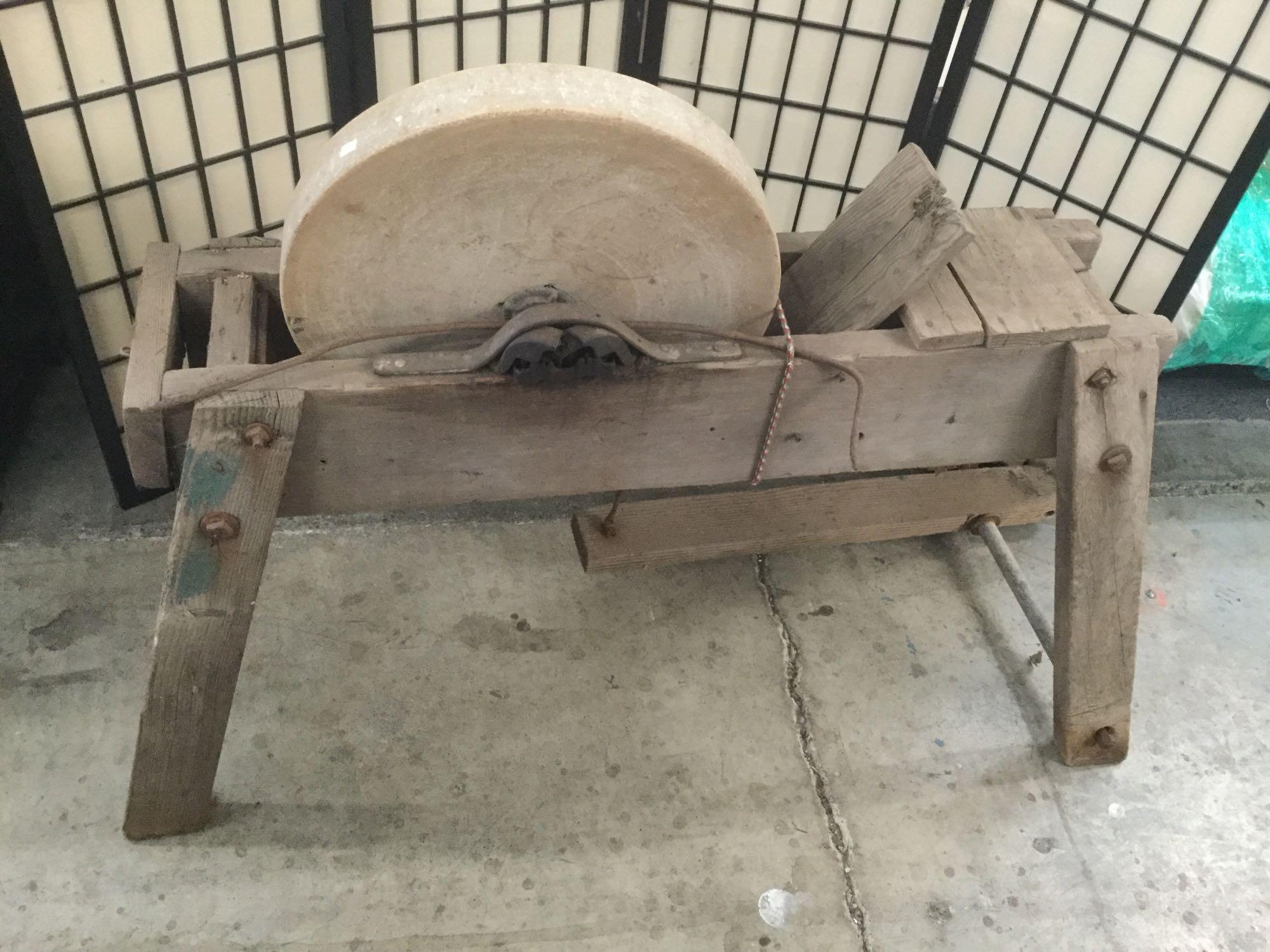 Antique Grinding Wheel Sharpening Stone