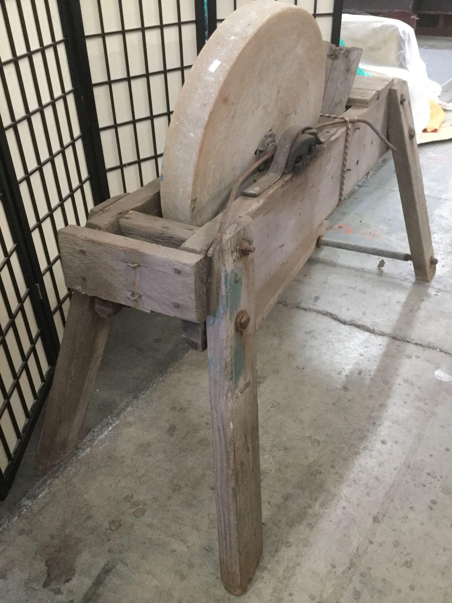 Antique Grinding Wheel Sharpening Stone