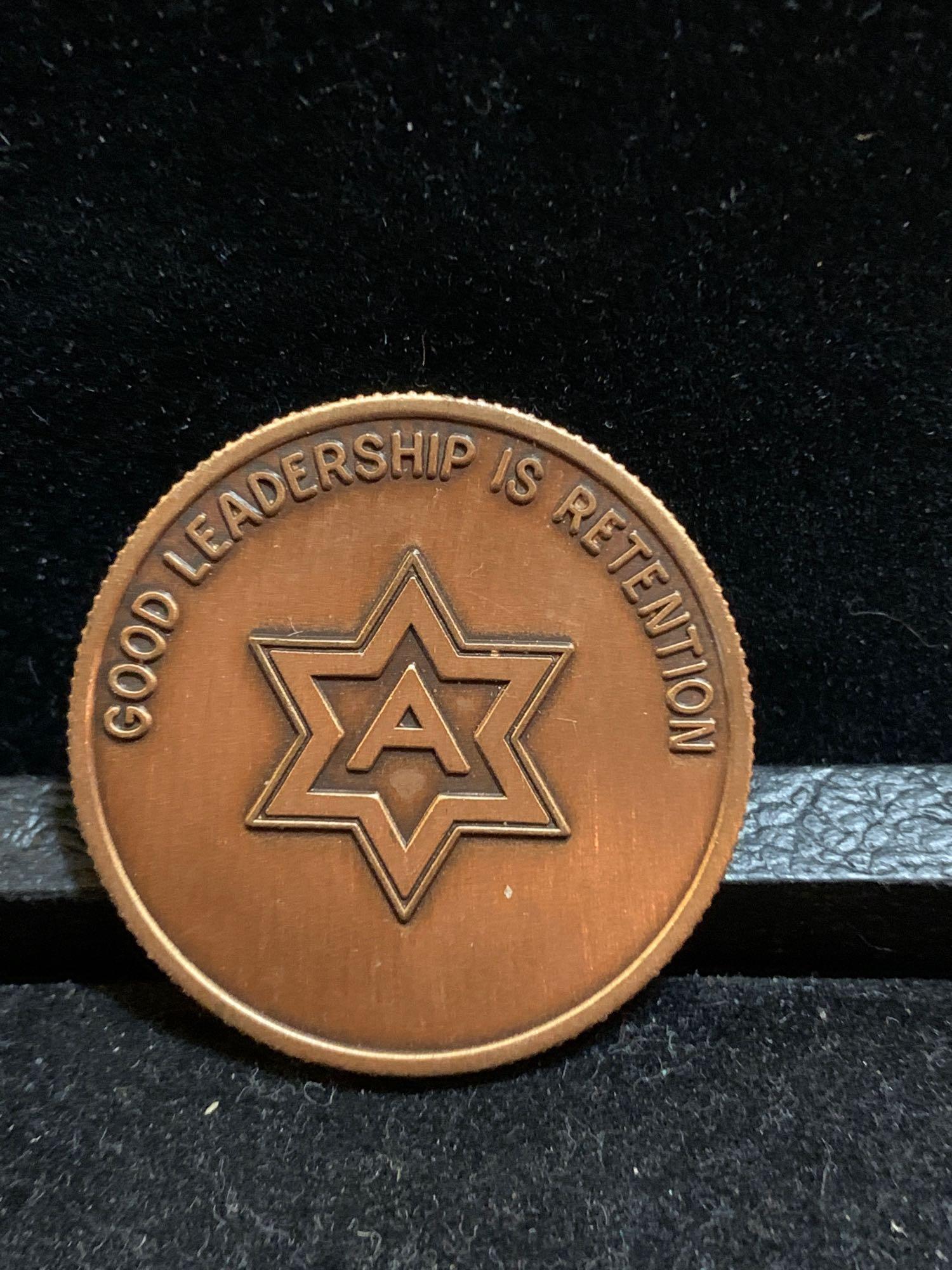 Challenge Coin : Good Leadership is retention/ | Proxibid