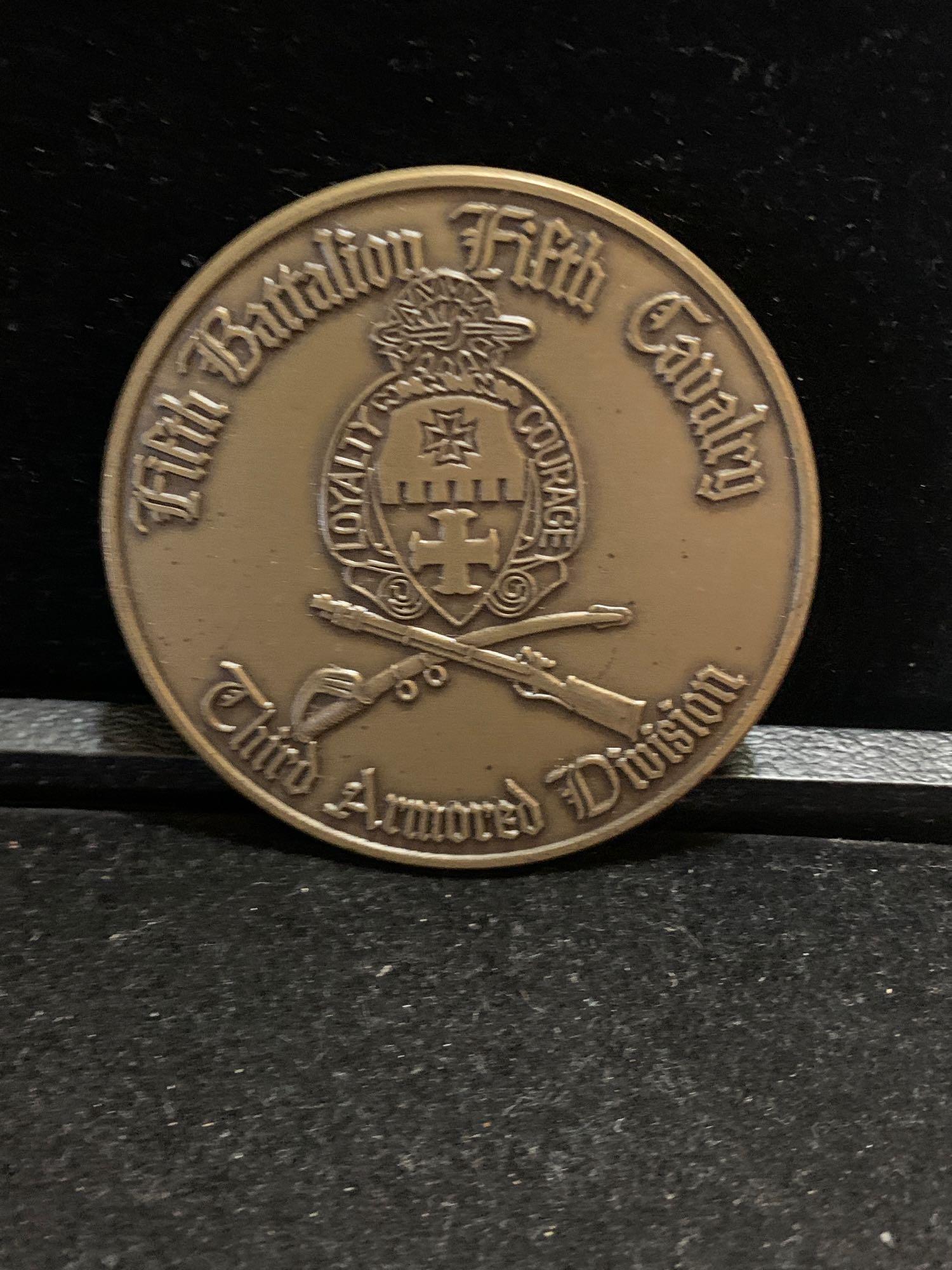 Large Challenge Coin: Fifth Battalion fifth | Proxibid