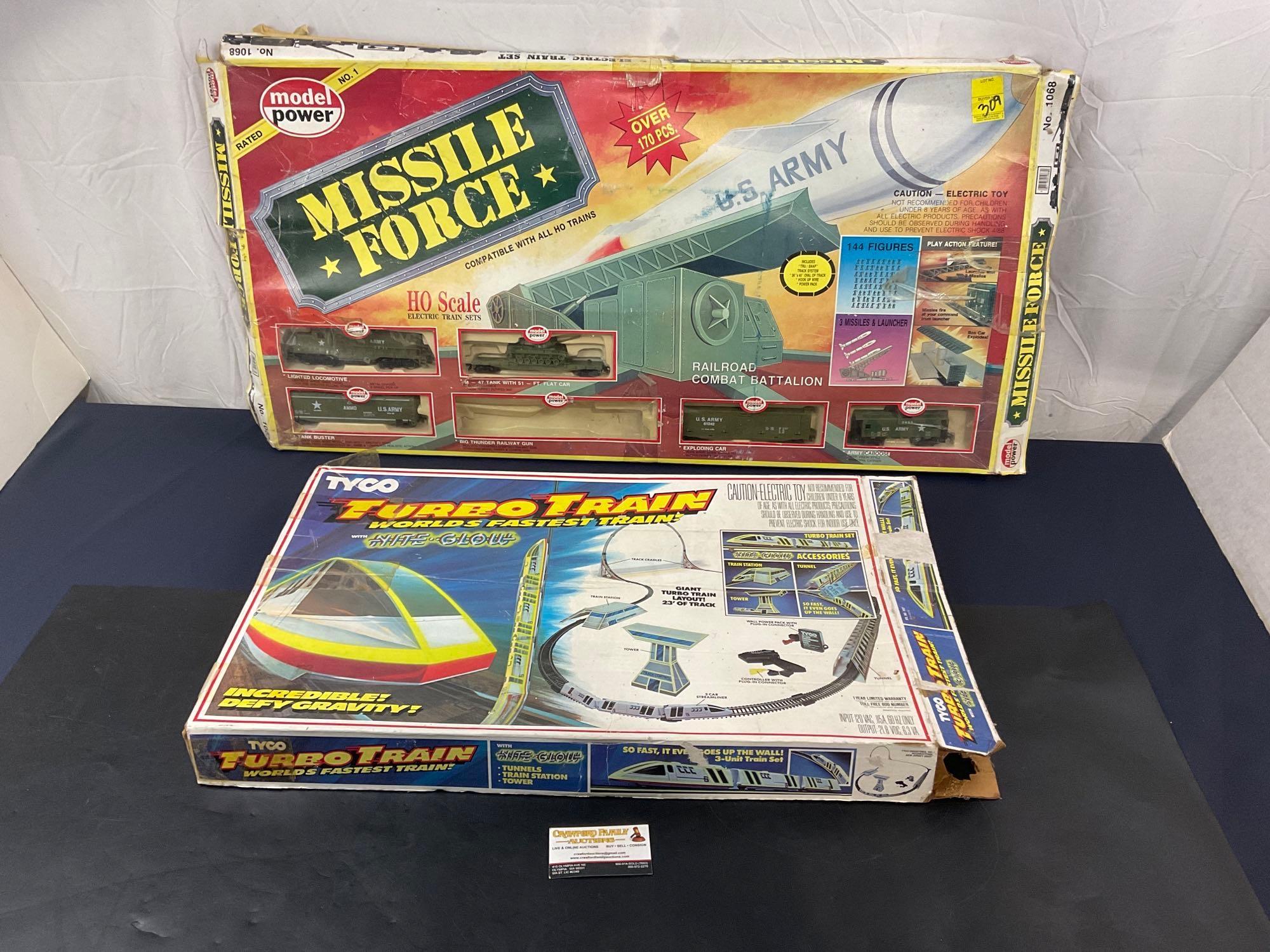Pair of incomplete Train Sets, Tyco Turbo Train & | Proxibid
