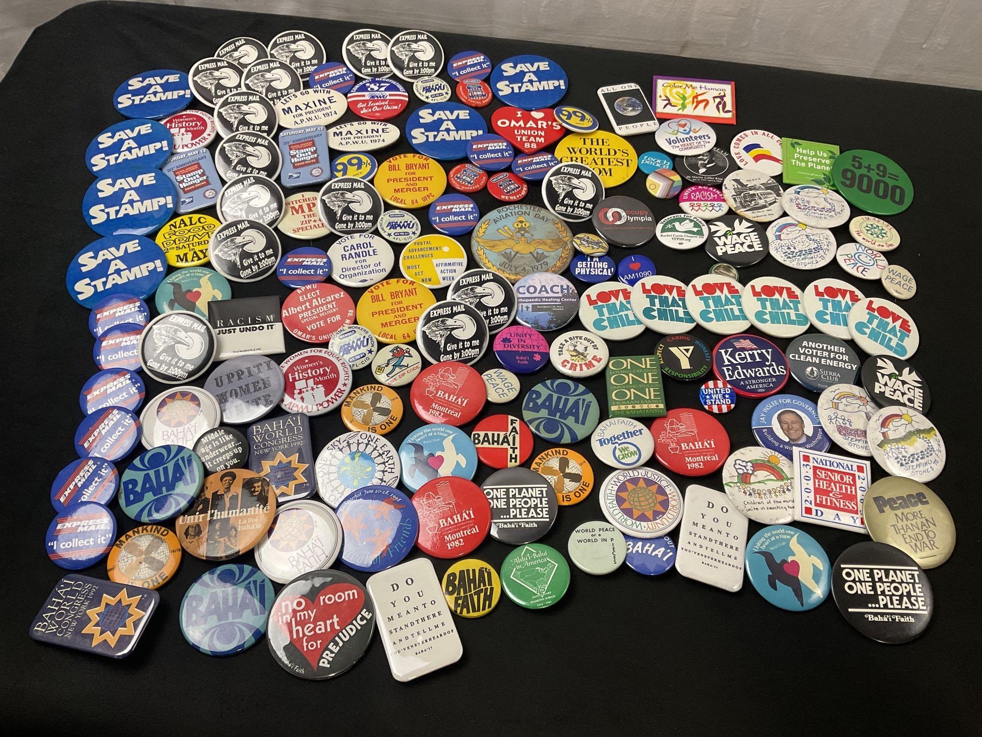 Roughly 130 Pins, USPS, Postal Unions, Bahai | Proxibid