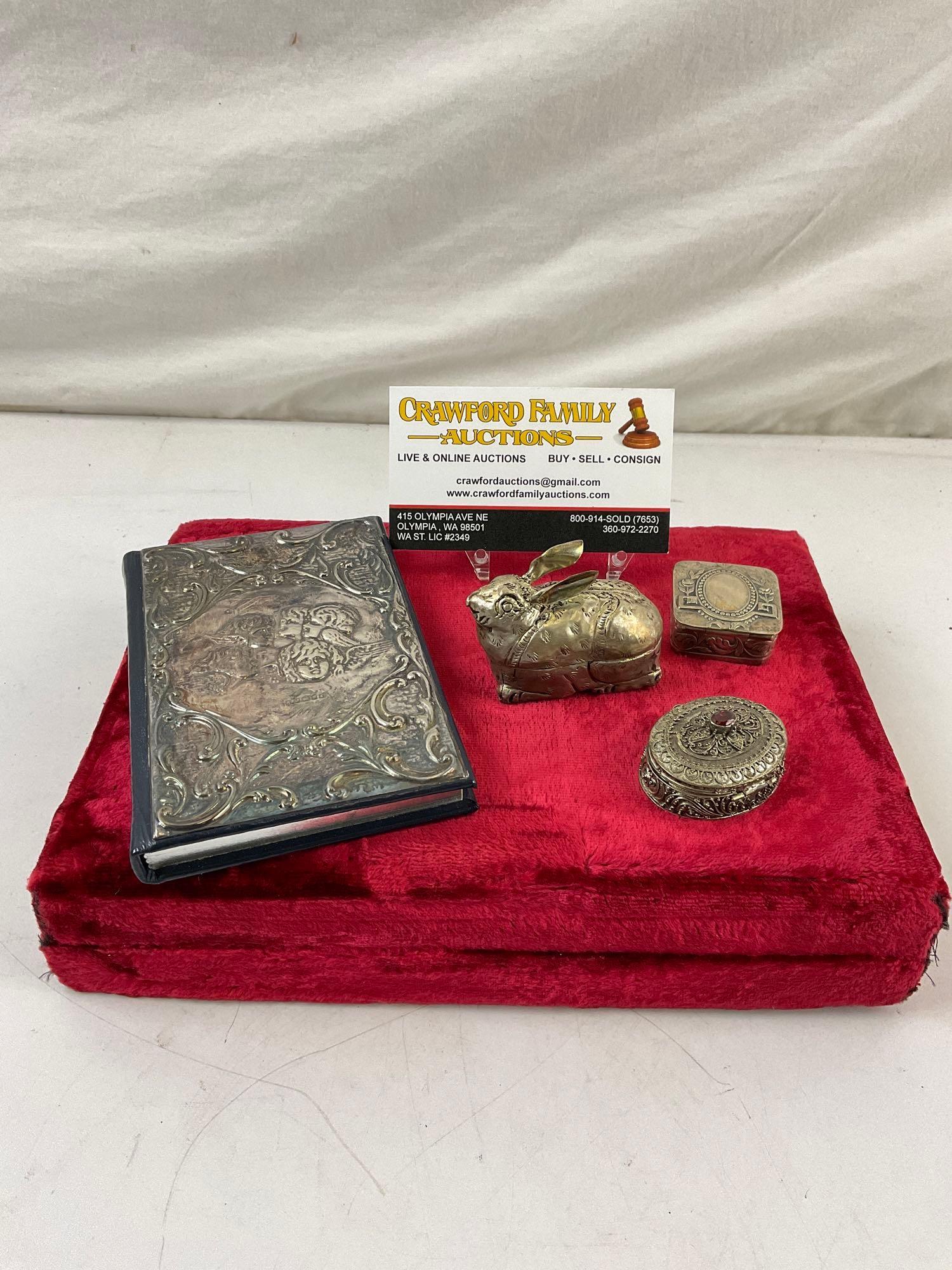 4 pcs Sterling Silver & Silver Plate Desk | Proxibid