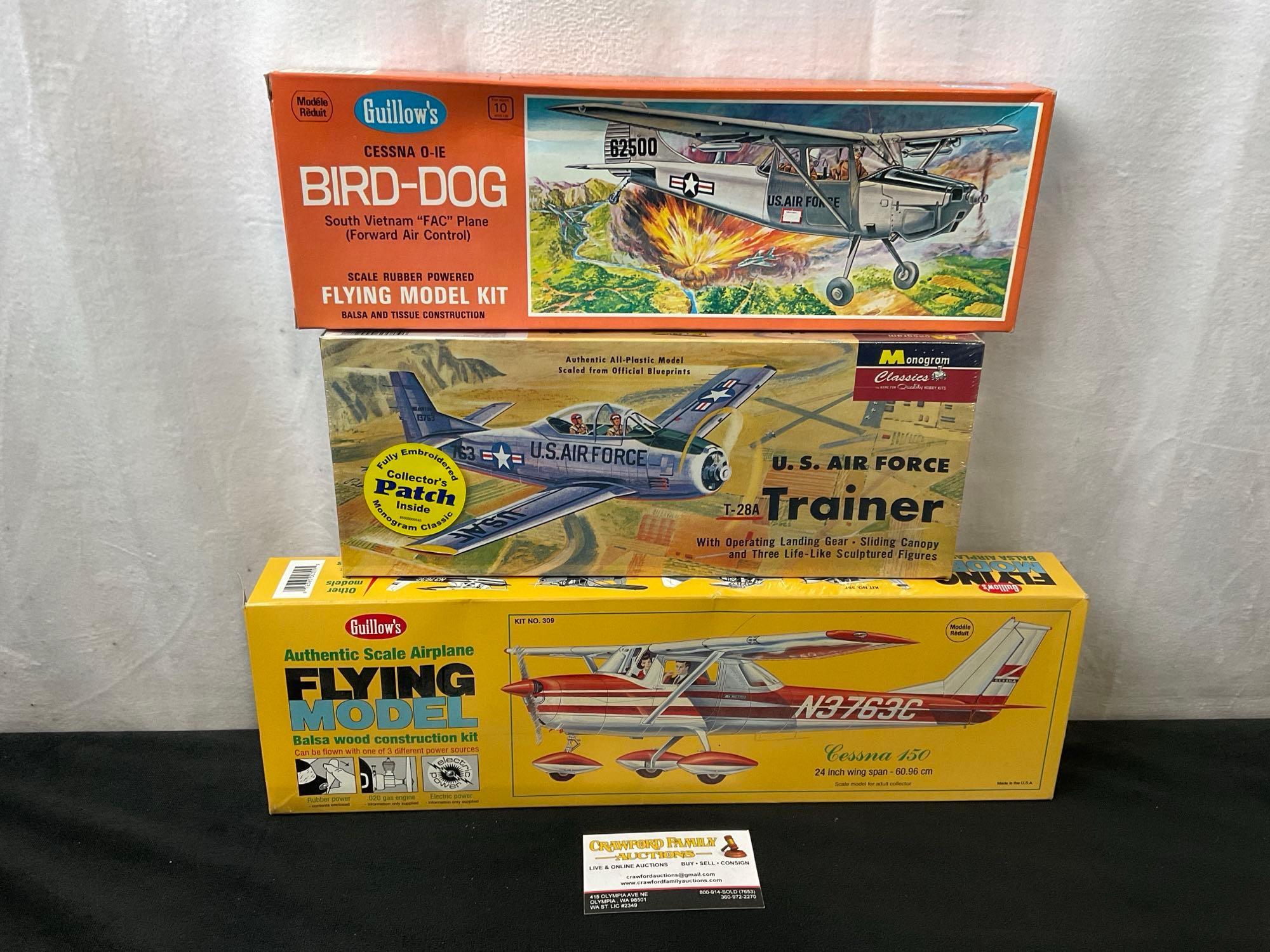 3x Model Plane Kits, Cessna 150, Cessna 0-1E | Proxibid