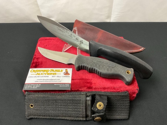 Pair of Vintage Fixed Blade Knives, Marks by Mundial, NRA-ILA Stone ...