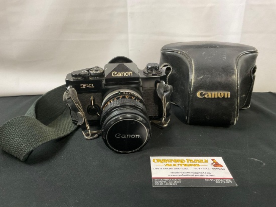 Vintage 1970s Canon F-1 Film Camera w/ Canon Lens FD 50mm 1:1.4 w ...