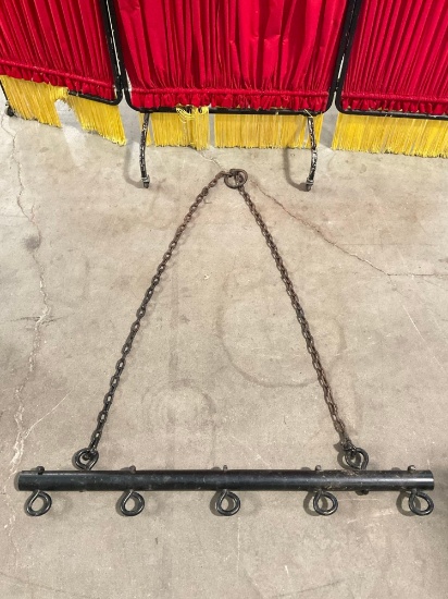 Heavy Steel Tractor Tow Bar w/ 5 Attachments & Safety Chains. Measures ...