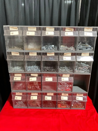Screws/ Fasteners/ Nuts & Bolts - Organizer Rack - Fair to good shape ...