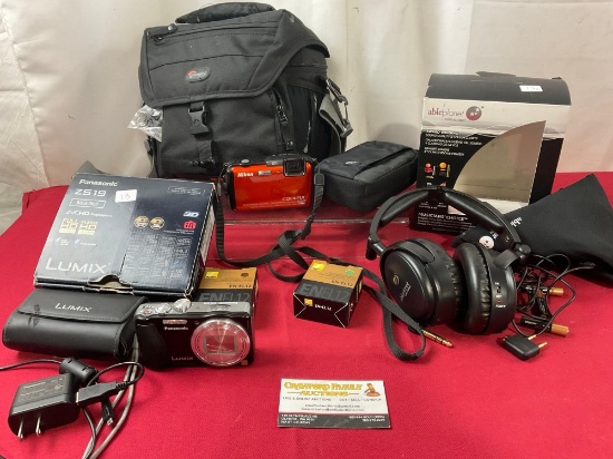 Nikon CoolPix AW110 Waterproof Camera, Panasonic Lumix model DMC-ZS19 ...