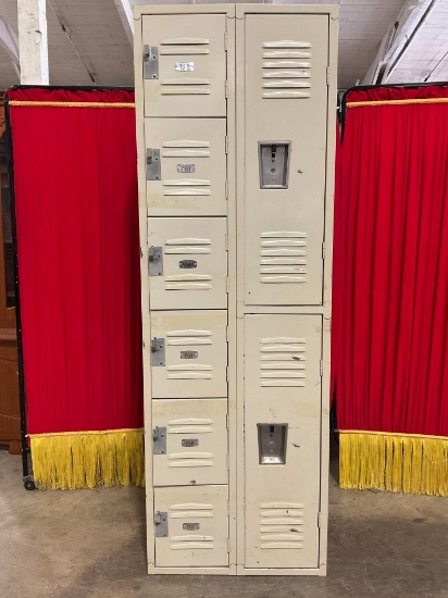 Vintage Republic Storage Systems Co. Beige Painted Steel School/Gym ...