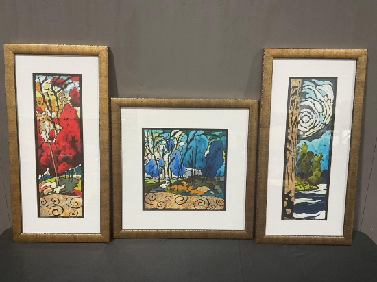 3 Signed Pastel Pieces by Brett Varney, Solstice 2 5/150, Peaceful ...