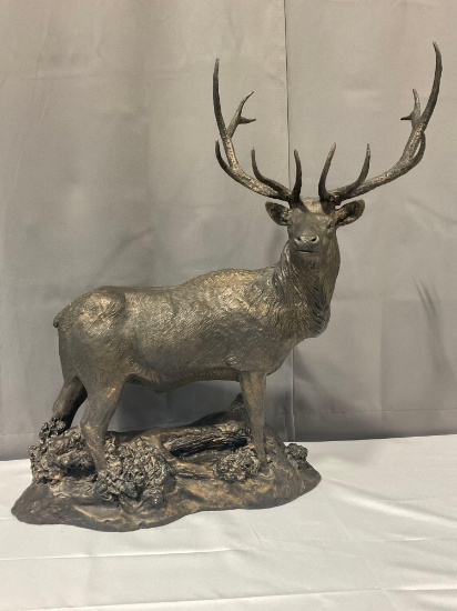 Vintage Metal Composite Elk Buck Sculpture 22 inches tall | Online ...