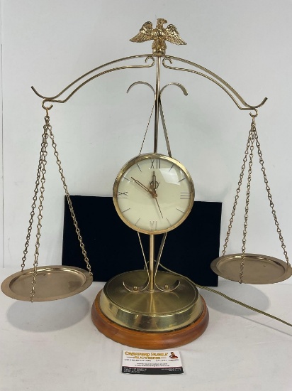 United Clock Corp, Balance Scale Shaped, Model no.207, approx 21h x 19 ...