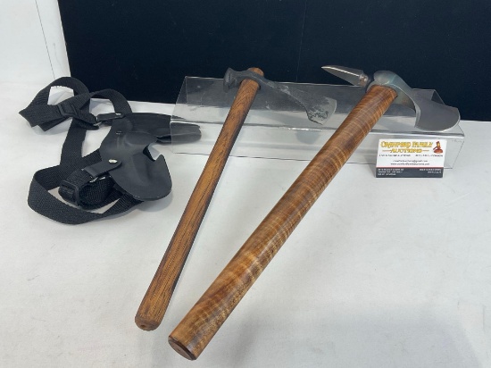 Beautiful Hatchet w/ Roasted Maple Handle & Polymer Sheath & Viking ...