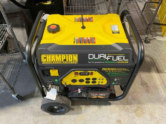 Champion Dual Fuel 9000 Watt Generator Model 71530 w/ Cover. Excellent ...