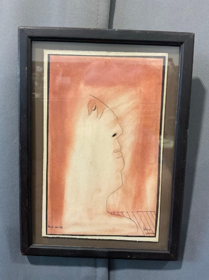 Framed Small Watercolor titled Bela Bartok, by Gene Olson, personalized ...