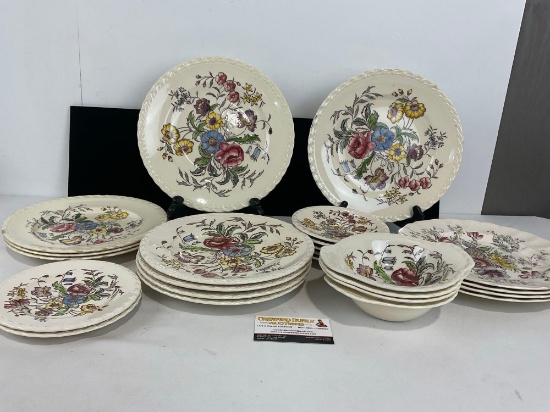 Vernonware & Johnson Bros China, Mayflower & Sheraton pattern ...
