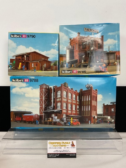 Kibri Model Buildings in boxes, HO Scale for trains, 9786, 9788, & 9790 ...