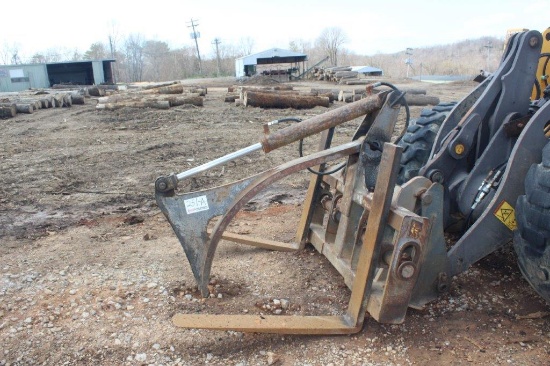 Fork Attachment w/ Log Clamp | Heavy Construction Equipment ...
