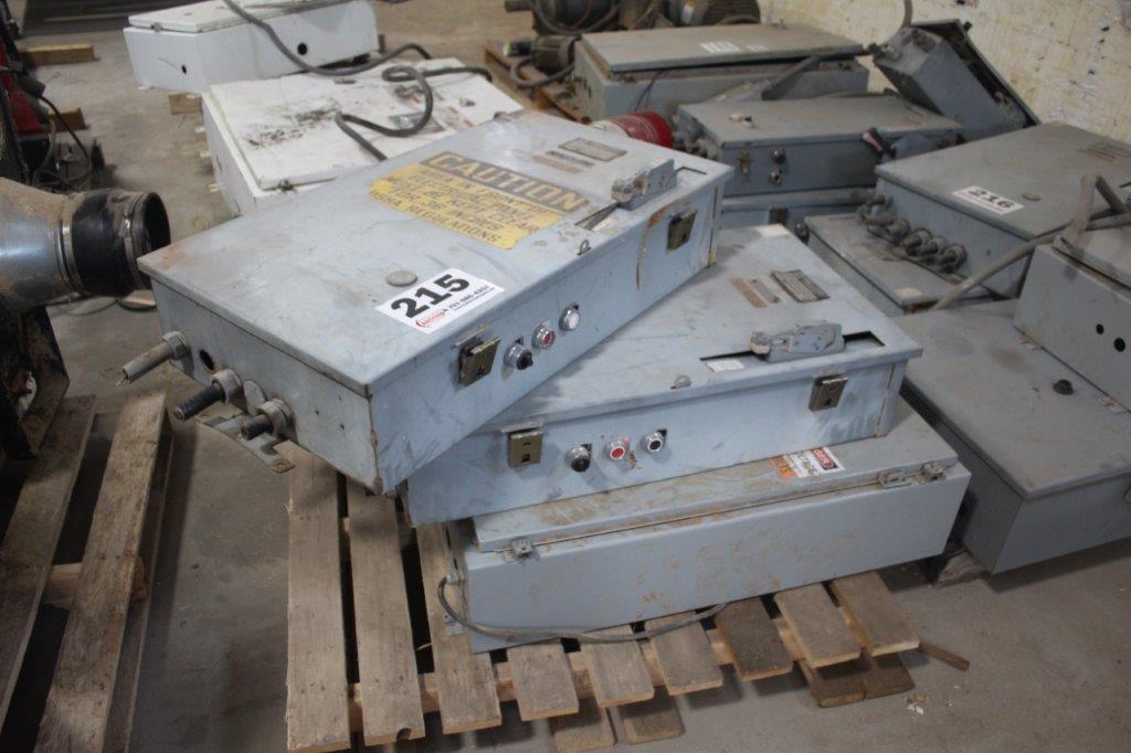 (3) Electrical Boxes - (1) w/GE300 Contactor w/ | Proxibid