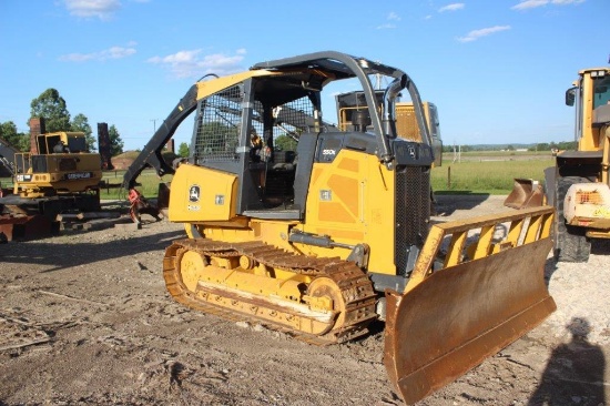 John Deere 550K Dozer w/Forestry Package, Open R.O.P.s, 900hrs | Heavy ...