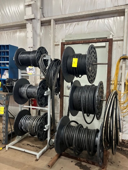 (2) Metal Racks With Coils Of New Hydraulic Hose | Industrial Machinery ...